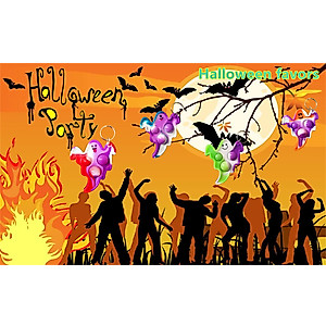 20 Packs Bulk Halloween Ghost Fidget Mini Pop for Kids Party Favors and Classroom Students Gifts
