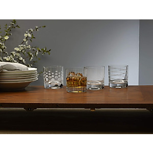 Mikasa, Double Old Fashioned Glass, Clear Clear, Set of 4