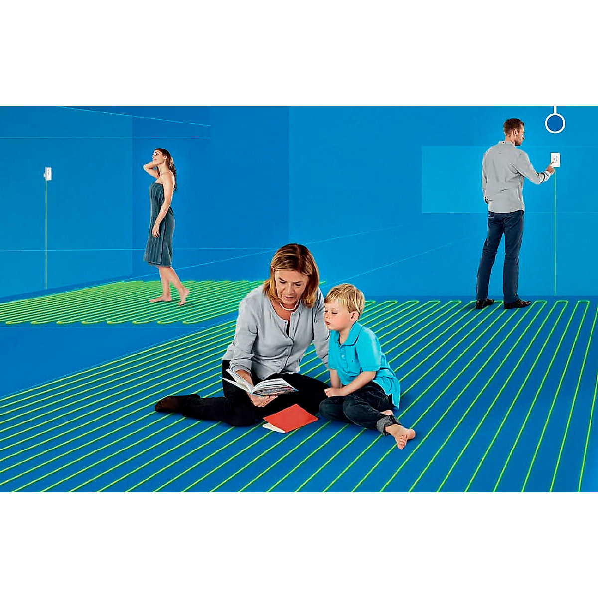 Touchscreen WiFi Programmable Floor Heating Thermostat FloorLace Flex (Thermostat, WiFi Programmable)