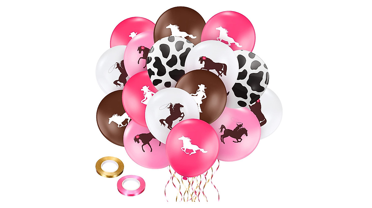 50 Pcs Cowgirl Balloons for Fun Western Parties