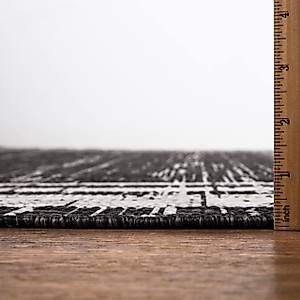 Keen Home Design Modern Outdoor Rug - 8x10 Washable Indoor/Outdoor Rug for Patio, Kitchen, Balcony, Beach, Garden, Deck and Porch. Size: 7'9" x 10'2"