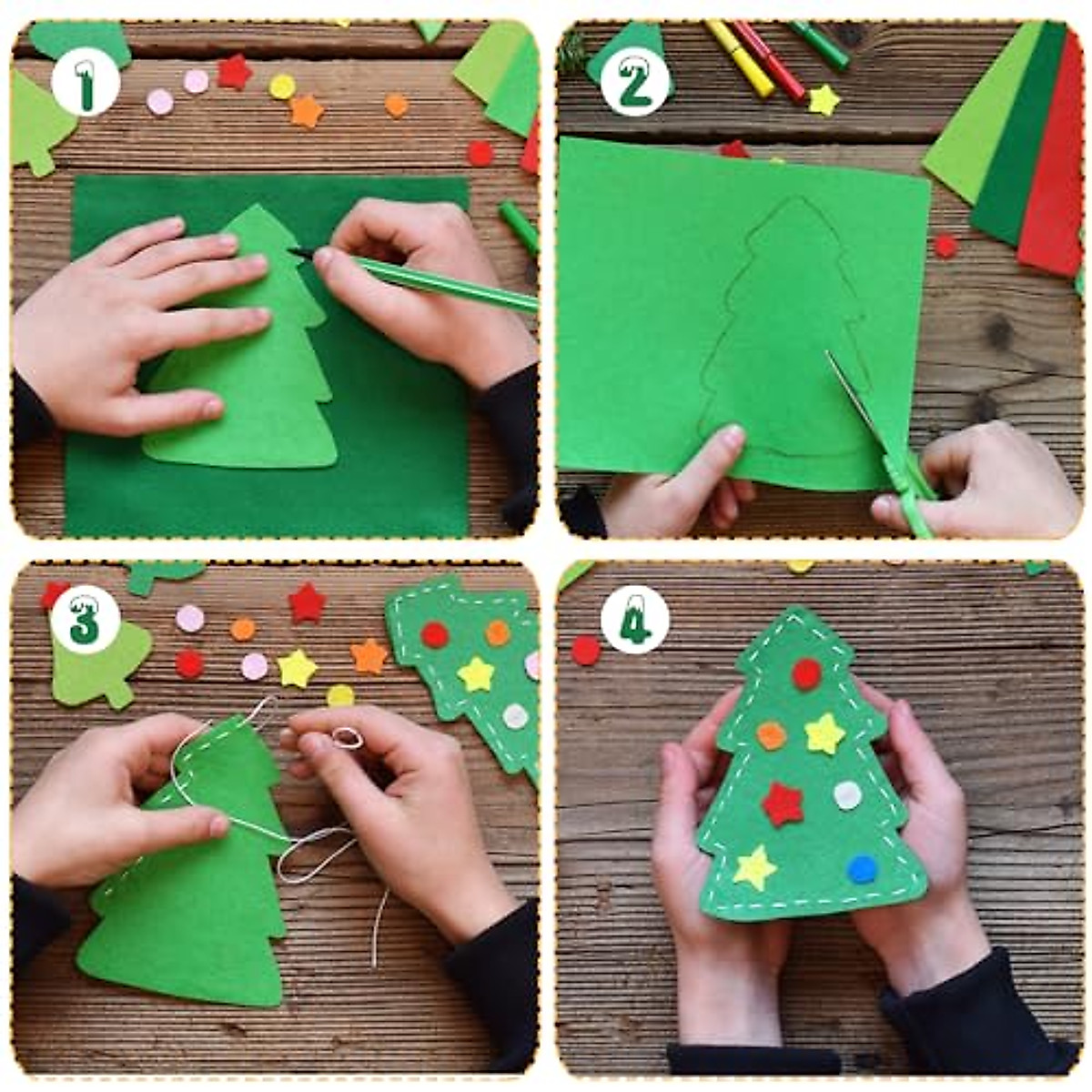 Felt Sheets for Crafts 9PCS 11.8 * 7.9in Wool Stiff Felt Sheets Soft Fabric Skin Felt DIY Patchwork Rug Arts and Crafts Fabric Pieces (Black+White+Gray)