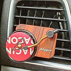 GISAVV Record Player Car Air Freshener Spin Phonograph Air Vent Outlet Aromatherapy Diffuser Perfume Clip Retro Car Accesories Interior (Style A)