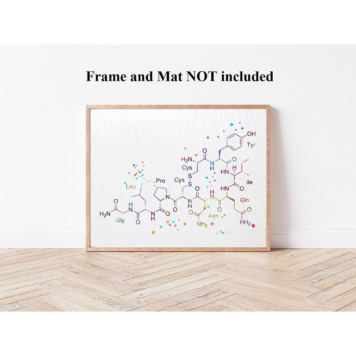 Dignovel Studios 8X10 Unframed Oxytocin Molecule Love Molecule Symbol Chemistry Watercolor Art Print Poster Housewarming Wall Giclee Office Home Decor DN537