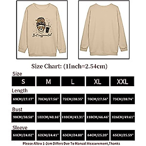 MOUSYA Halloween Skeleton Sweatshirt Women Skull Shirt Funny Coffee Skeleton Hoodie Fall Long Sleeve Pullover Tops