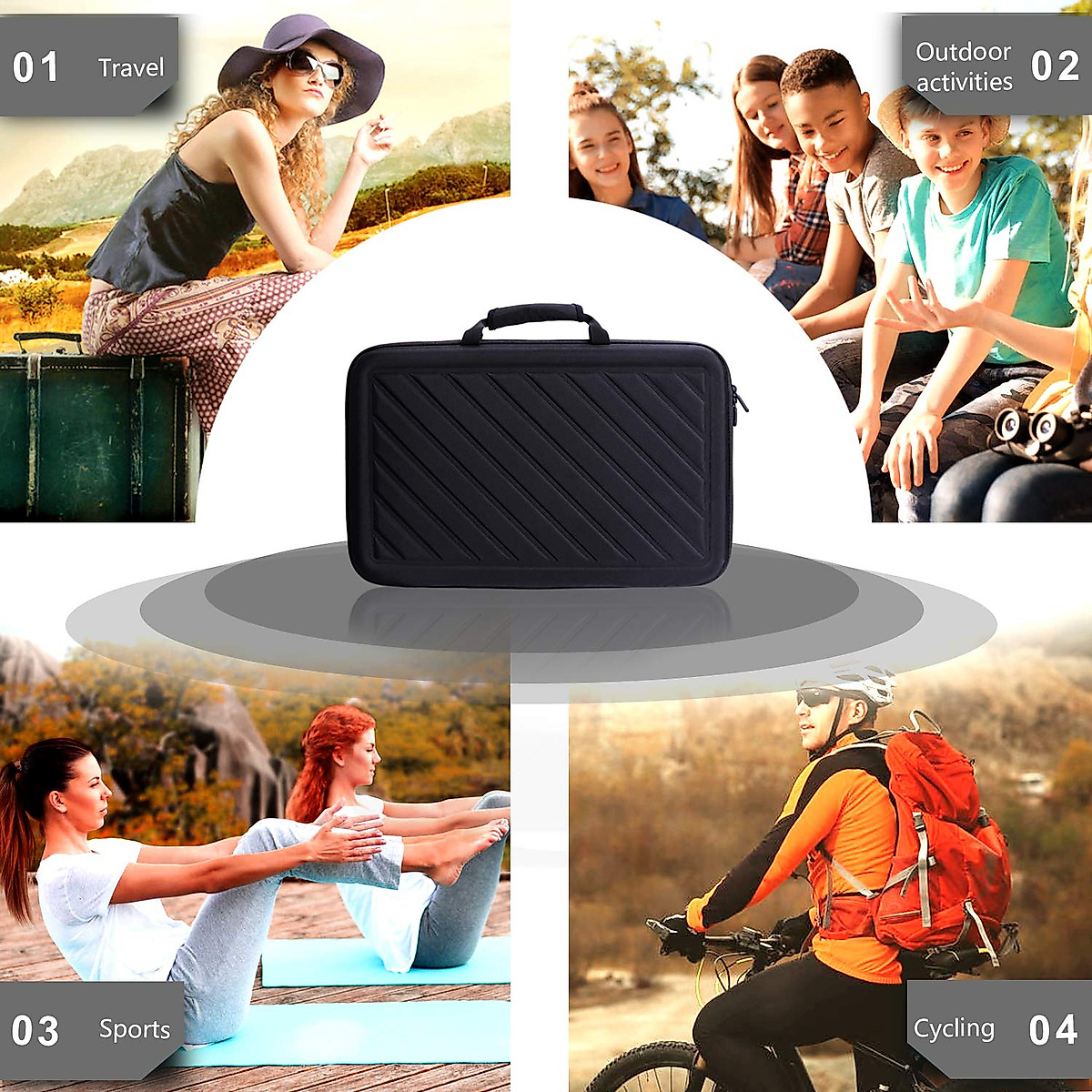 LTGEM Hard Travel Carrying Case for Pioneer DJ DDJ-FLX4 / Roland DJ-202 / M-Audio Oxygen Pro 25 / AKAI Professional MPK225 DJ Controller