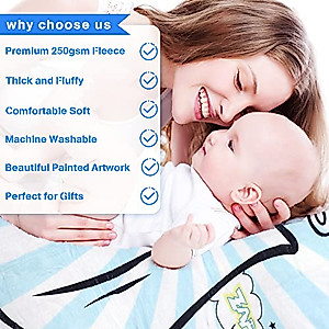 60" X 40" Superhero Baby Milestone Blanket Premium Soft Fleece Infant Month Blanket with Felt Frames Personalized Photography Backdrop Photo Prop Gifts for Newborn Boys Girls