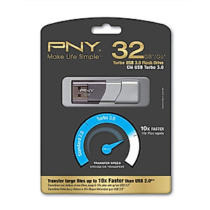 PNY 32GB USB 3.0 Flash Drive Elite Turbo Attache 3 (Ten Pack) Bundle with (5) Everything But Stromboli Lanyard (P-FD32GTBOP-GE)