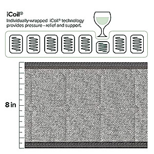 ZINUS 8 Inch Comfort Support Cooling Gel Hybrid Mattress, Twin, Tight Top Innerspring Mattress, Motion Isolating Pocket Springs, Mattress in A Box