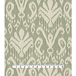Surface Style Printed Polyester Blend Heavy Weight Fabric by The Yard, Upholstery and Home Décor, Oeko-TEX Certified, 54" Wide, (Ikat Wanderlust, Sage) 54 Inches