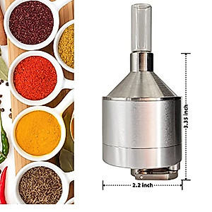 Kitchen Spice Grinder【Superfine Grinding】Pepper Grinder Set, Silver