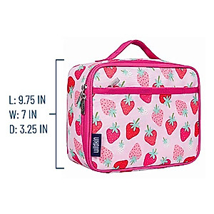 Wildkin Kids Insulated Lunch Box Bag for Boys & Girls, Reusable Kids Lunch Box is Perfect for Elementary, Ideal Size for Packing Hot or Cold Snacks for School & Travel Bento Bags (Strawberry Patch)