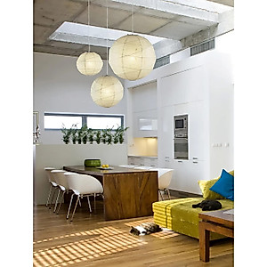 Adesso 4162-12 Orb Large Pendant Light, 24 in, 100W Incandescent/26W CFL, Antique Bronze Finish, Hanging Lights, Cream