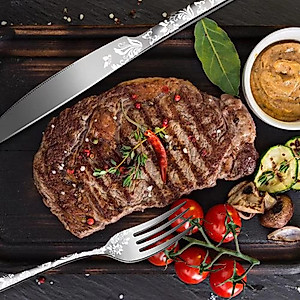 BXNSEN Silverware Set, 20 Piece Stainless Steel Flatware Set, Silverware Set for 4,Mirror Polished Cutlery Set, Tableware Set Includes Knife, Fork, Spoon