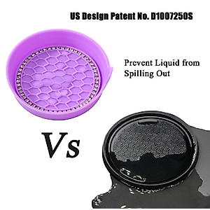 Amooca Car Cup Coaster Universal Non-Slip Cup Holders Bling Crystal Rhinestone Car Interior Accessories 2 Pack Purple