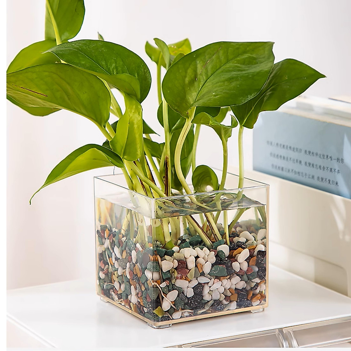 KissYou Clear Acrylic Box with Lid Plastic Jewelry Box Mini Storage Box Square Cube Containers Party Decoration Candy Box for Pill and Tiny Jewelry