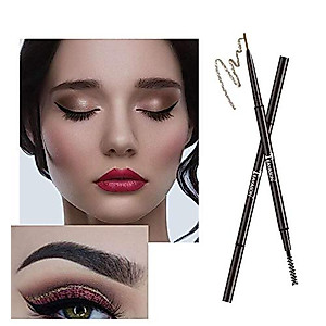 1.5mm ultra-fine eyebrow pencil automatic rotation eyebrow pencil,durable, sweat-proof and not easy to take off make-up, five colors available(01#Black)