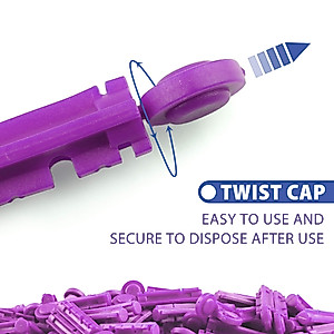 LotFancy Lancets for Blood Testing, 30 Gauge, 100-Count Twist Top Lancets for Glucose Diabetes Testing, Sterile, Disposable, Diabetic Supplies, Blood Sugar Test