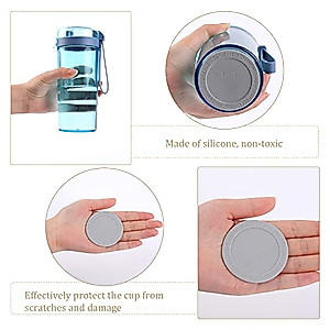 20 Pack Gray Rubber Bottoms for Sublimation Tumblers, Protective Non Slip Silicone Bumpers for Skinny Water Bottles 12oz/15oz/20oz/30oz