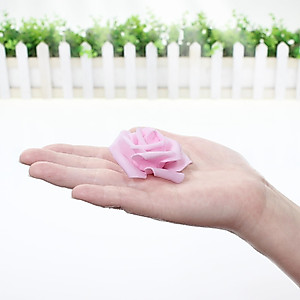Vignor 100 Pcs 2 Inch Artificial Flowers Faux Foam Fake Rose Head Bulk for Home Decor Wedding Decoration Bridal Shower Wall Table Centerpiece Arrangement DIY Craft (Light Pink)