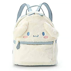 Cute Girl Plush Bookbags Backpacks for School, 3D Kawaii Animal Coon Shoulder Bags Handbag backpack white dog, One Size