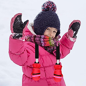 Zkptops 2 Pairs Mitten Clips for Kids Toddlers Baby Elastic Glove Clips Winter Mitten Clips Gloves Holder Strap Hook Attachment String Clothes Dress Cinch Clips Shirt Shawl Sweater Waist Clips (Black)