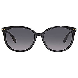 Kate Spade New York Women's Alina/F/S Round Sunglasses, Black, 55mm, 17mm