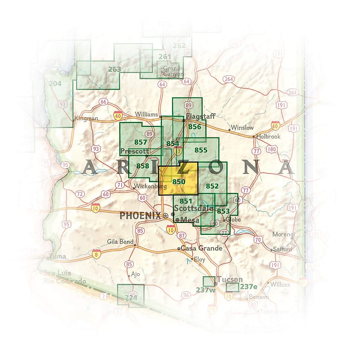 Mazatzal and Pine Mountain Wilderness Areas Map [Coconino, Prescott, and Tonto National Forests] (National Geographic Trails Illustrated Map, 850)