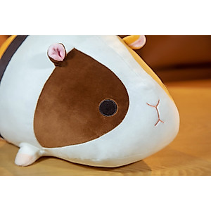 Fyunmgo Guinea Pig Toy 15.7” Stuffed Animals Plush Guinea Pig Plush Toys, Hamster Plush Pillow Guinea Pig Plush Soft Toy Festival Gift for Friends Families, Cuddling Pillow Floor Seat Cushion