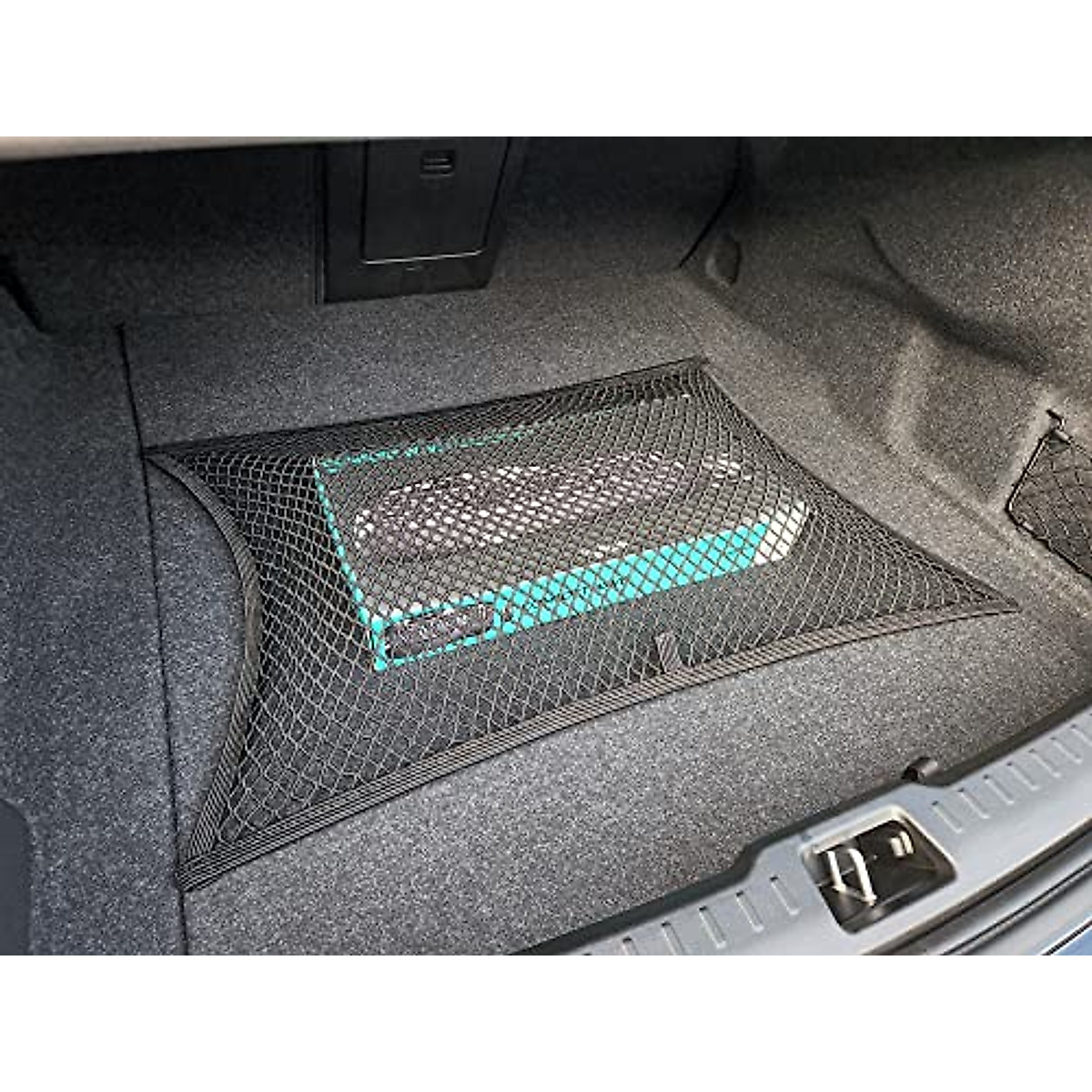 Floor Style Automotive Elastic Trunk Mesh Cargo Net for Volvo S60 B5-2019-2024 - Premium Trunk Organizer and Storage - Luggage Net for Sedan - Car Organizer for Volvo S60 T8