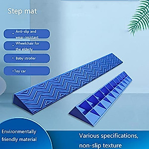FUMANYI Plastic Portable Threshold Ramps, Threshold Bars Step Ramp Climbing Mat Ramp for Wheelchairs Anti-Slip Threshold Door Step Ramp Kit for Intelligent Robot Vacuum (Size : 100 * 7 * 1.5cm)