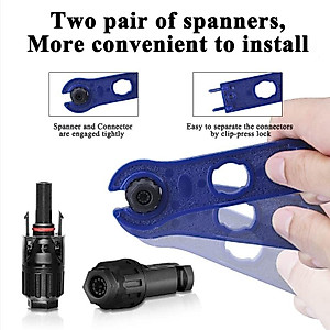 100PCS Solar Panel Connector IP67 Waterproof Connector Male/Female 50Pairs with 2 Spanners