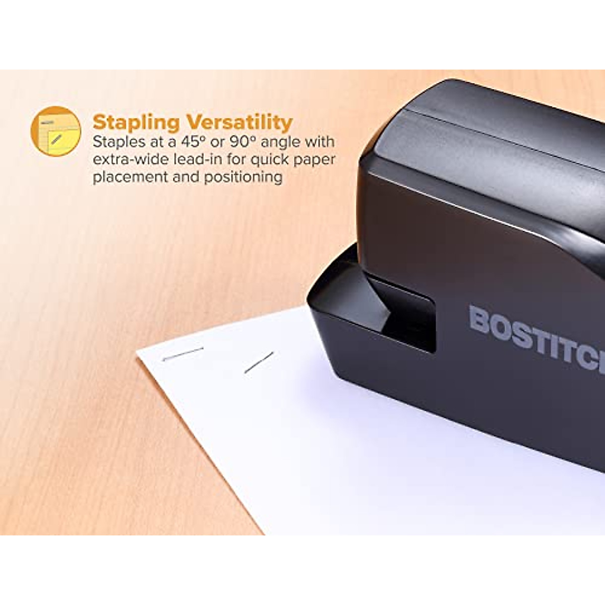 Bostitch Office Portable Electric Stapler, 20 Sheets, AC or Battery Powered, Black (MDS20-BLK)