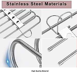 dineda 2Pack Pants Hangers Space Saving Closet Organizers Storage Jeans Organizer