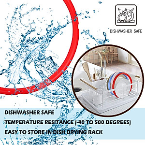 Sealing Rings for Instant Pot Accessories of 6 Qt Models - Red, Blue and Clear, Sweet and Savory Edition - 3 Pack BPA-Free Food-grade Replacement Silicone Seal Gaskets for Instpot 6 Quart