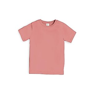 Colored Organics - Organic Toddler Shirts - Short Sleeve - Infant Toddlers Kids - Rose - 12-18M