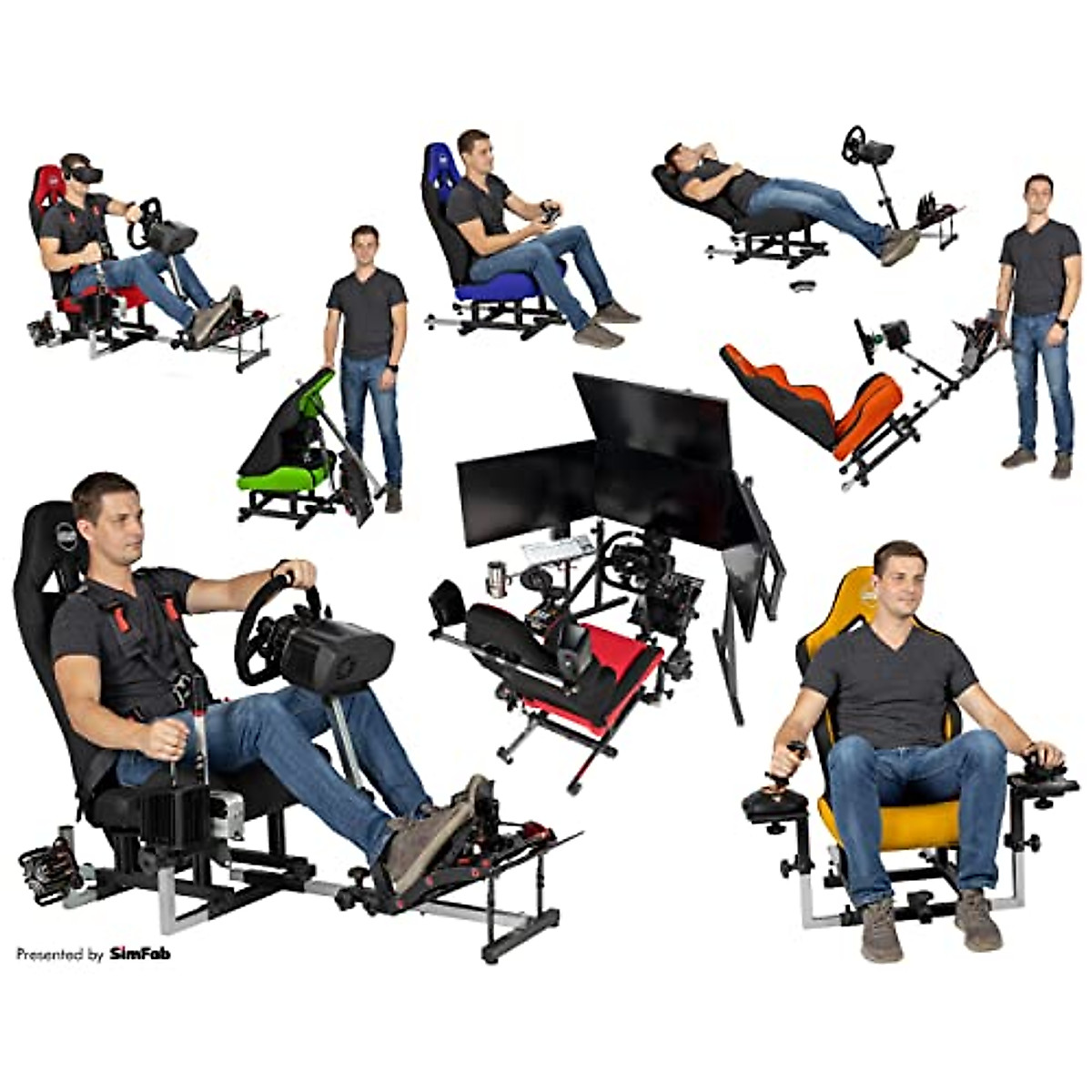 OpenWheeler GEN3 Racing Wheel Simulator Stand Cockpit Black on Black | Fits All Logitech G923 | G29 | G920 | Thrustmaster | Fanatec Wheels | Compatible with Xbox One, PS4, PC Platforms