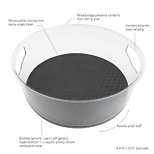 Spectrum Hexa Large Lazy Susan - Set of 2 - Revolving Storage Tray for Refrigerator, Pantry, Cabinet, Table, & Shelf Organization/Perfect for Spices, Condiments, Produce, & More