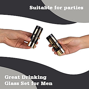 BeBesta 12 GA Shot Glasses Set,Great Drinking Glass Set (black)