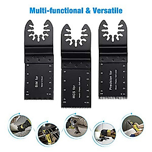 Powerextra 10 Metal Wood Oscillating Multitool Saw Blades Fit Dewalt, Fein, Porter Cable, Black & Decker, Bosch, Dremel, Makita, Craftsman, Ridgid, Ryobi, Milwaukee, Rockwell, Chicago
