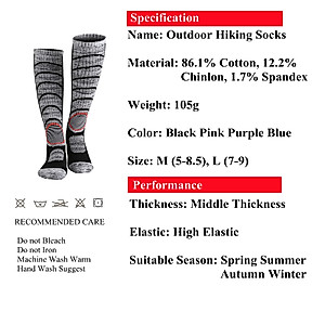 JJZS 2-Pair Winter Thermal Socks for Women Men, Cold Weather Warm Boot Socks for Outdoor Work, Running, Snowboarding, Skiing Warming Calf Socks Extreme Cold