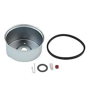Panari Carburetor Float Bowl + Needle Seat Kit + Primer Bulb for Tecumseh 631867 631021B 631021A 631021 36045A