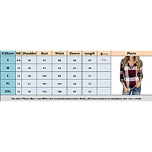 Andongnywell Womens Casual lace Plaid V Neck Long Sleeves Plaid Irregular Hem Shirts Blouses Top t Shirts Tunics (Gray,2,Medium)