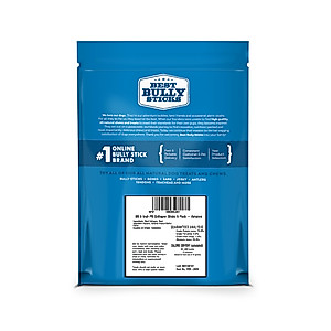 Best Bully Sticks All Natural Peanut Butter Flavor Beef Collagen Sticks - 6 Inch 6 Pack - Long Lasting Limited Ingredient Dog Chew - Supports Healthy Joints, Skin & Coat