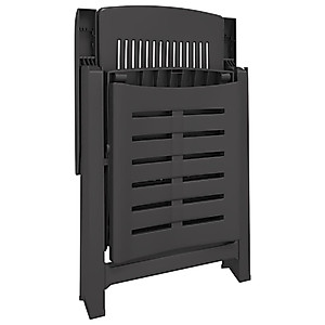 vidaXL Sun Lounger in Anthracite Plastic - Durable Outdoor Furniture with Adjustable Backrest and Foldable Design - Weather-Resistant & Easy to Store