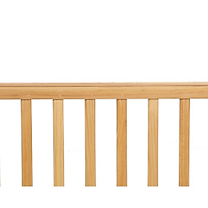 LA Baby Compact Non-Folding Wooden Window Crib, Natural