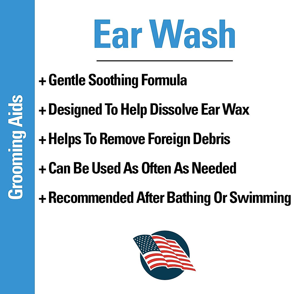 Vet Classics Ear Wash Liquid Formula for Dogs & Cats – Pet Ear Wash Formula Cleans Dog, Cat Ear Canals – Includes Aloe, Tea Tree Oil – Helps Remove Pet Ear Wax, Dirt, Debris – 4 Oz.