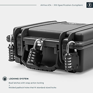 Seahorse 300 FP1 Heavy Duty Single Pistol Case - TSA Approved/Mil Spec / IP67 Waterproof/USA Made for Firearms, Pistols, Handguns; Stores 1 Pistol and 1 Magazine