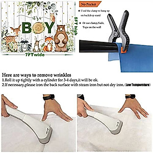 Sensfun It's A Boy Woodland Backdrop Woodland Animal Baby Shower Birthday Background 7x5ft Woodland Creatures Forest Friends Safari Theme Party Banner Decoration