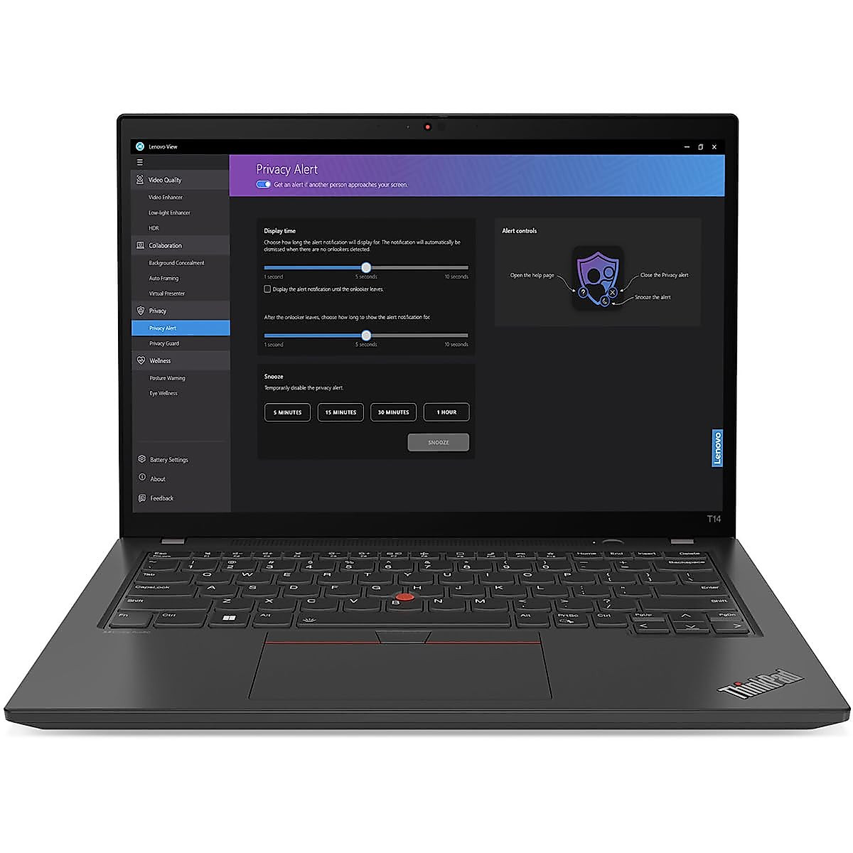 Lenovo ThinkPad T14 Gen 4 21HD0087US 14" Notebook - WUXGA - 1920 x 1200 - Intel Core i5 13th Gen i5-1345U Deca-core (10 Core) - 16 GB Total RAM - 16 GB On-Board Memory - 512 GB SSD - Thunder Black